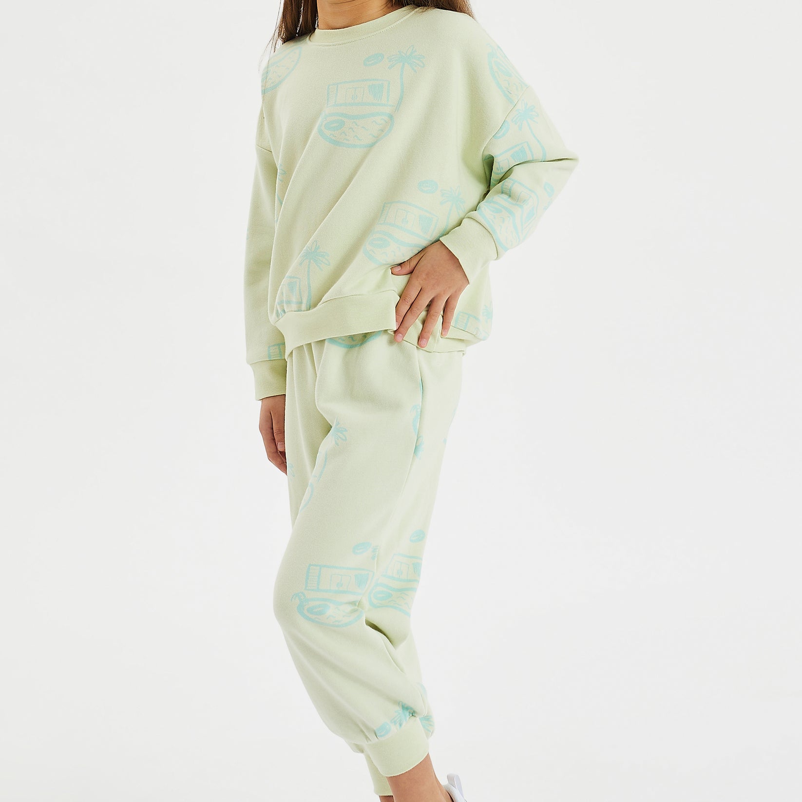 Pool House Lime Drop Kids Sweater | Golden Children
