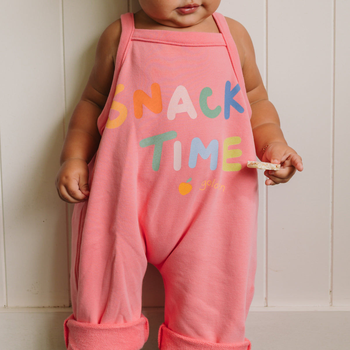Snack Time Meringue Kids Overalls | Golden Children